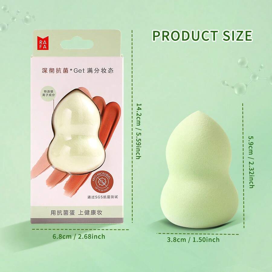 1pc Makeup Sponge With Slanted Cut Surface, Green Color For Daily Use ...