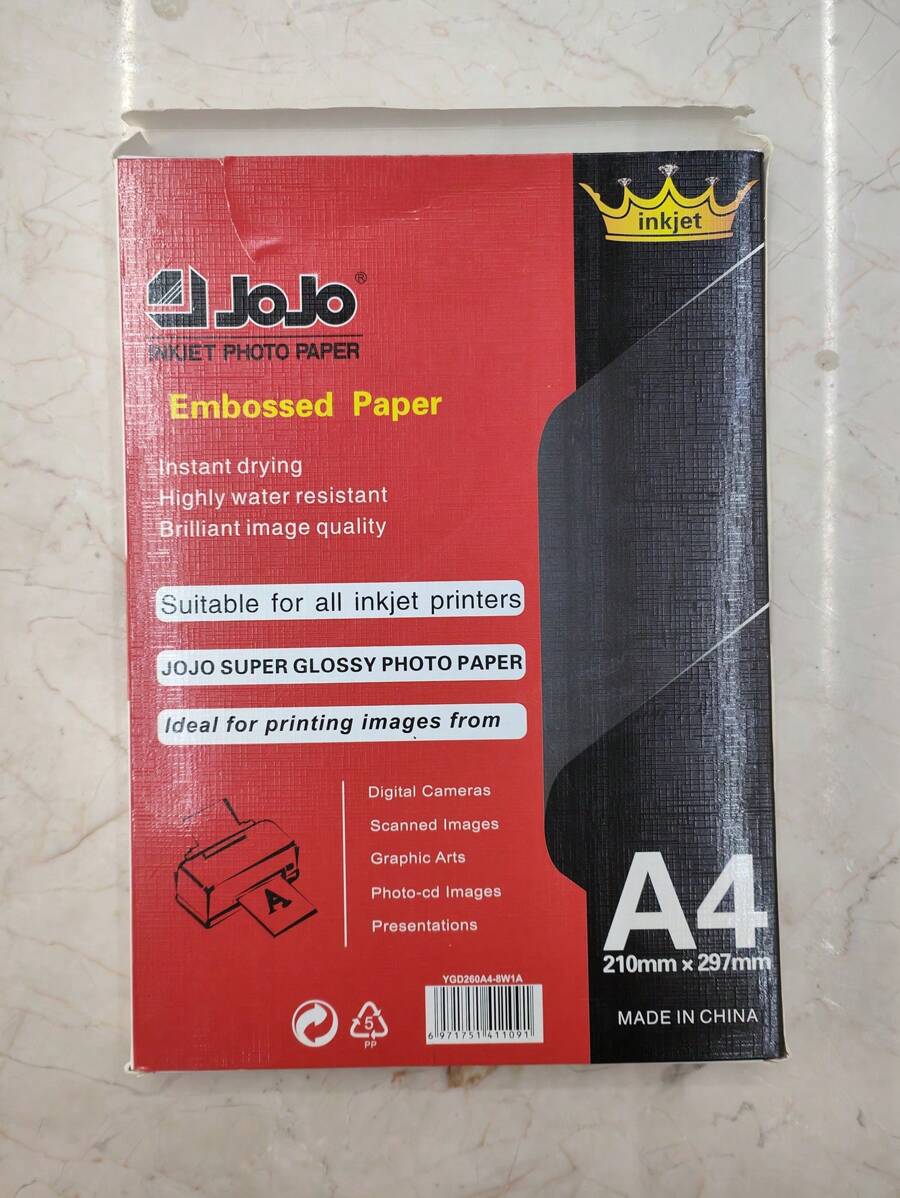 50sheets Double Sided High Glossy Coarse Linen Texture A4 Photo Paper ...