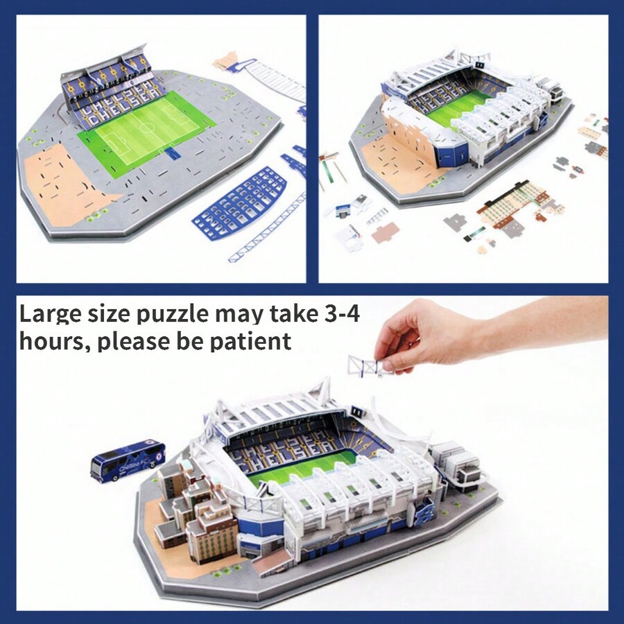 A Large-Sized 3D Paper Puzzle Of The Anfield Stadium Model, A Gift For ...