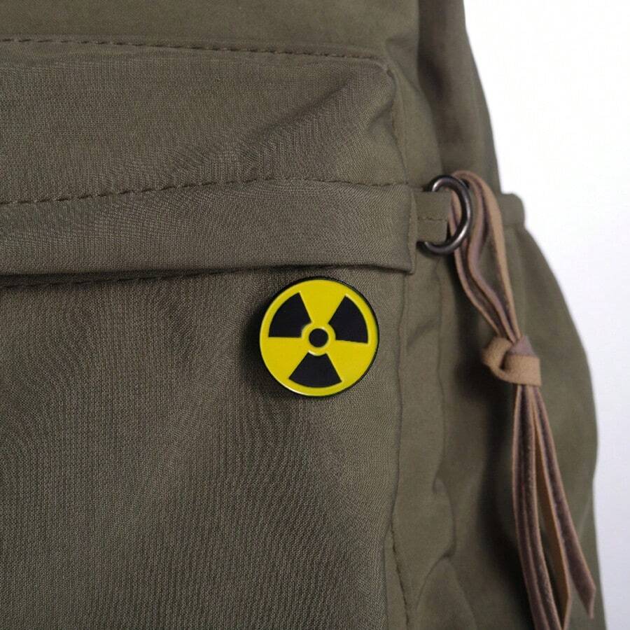 1pc Creative Biohazard Symbol Round Metallic Badge, Personalized ...