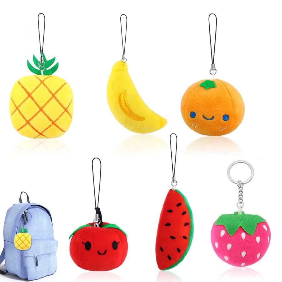 6 Pcs Mini Fruit Plush Toys Stuffed Fruit Toys Assorted Fruit Party ...