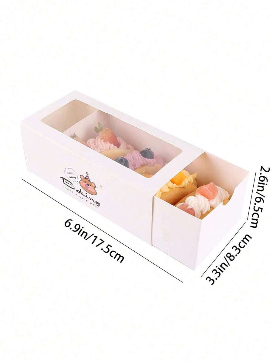 5pcs/Set Transparent Window Swiss Roll Packaging Boxes, Ideal For Towel ...
