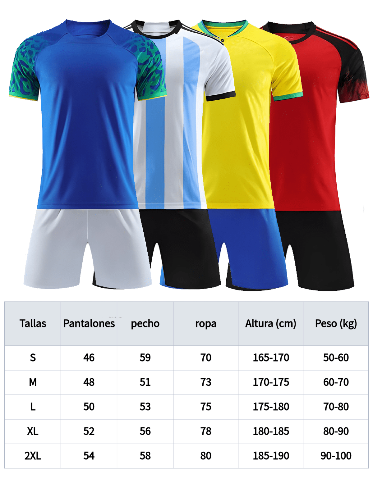 Soccer Uniforms Teams Men's Sports Set/Solid Color National Team Soccer ...