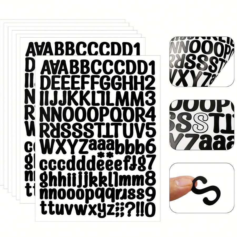 1 Inch 378 Pieces 3 Sheets Graduation Cap Letter Stickers, Self ...