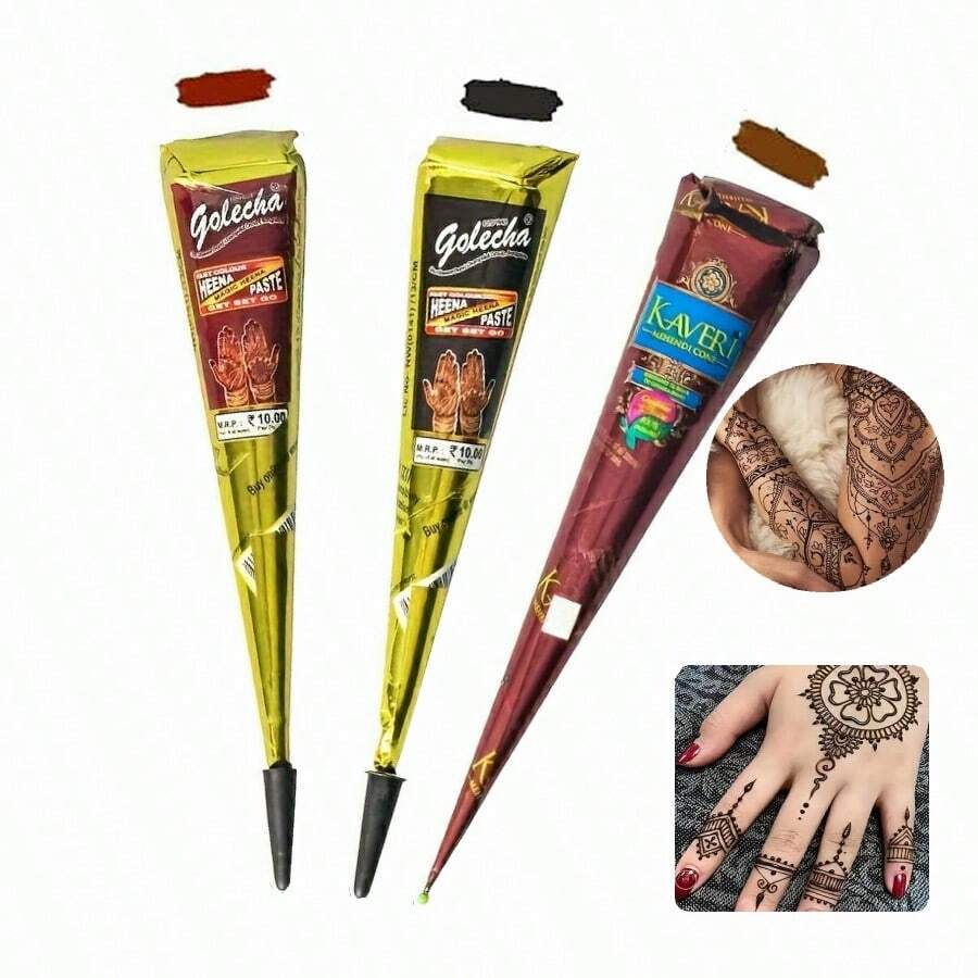 Temporary Tattoo, Henna Tattoo Paste Semi-Permanent Henna Paste ...