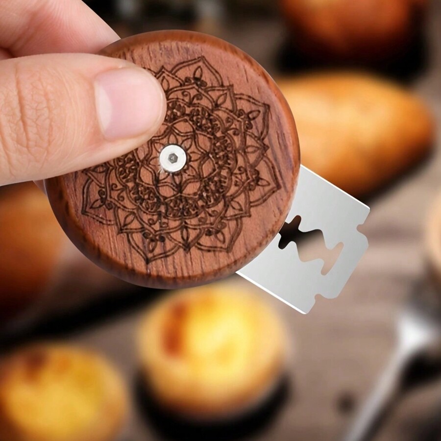 Wooden Bread Knife Razor Cutter Round Bread Lame Dough Scoring Slashing ...