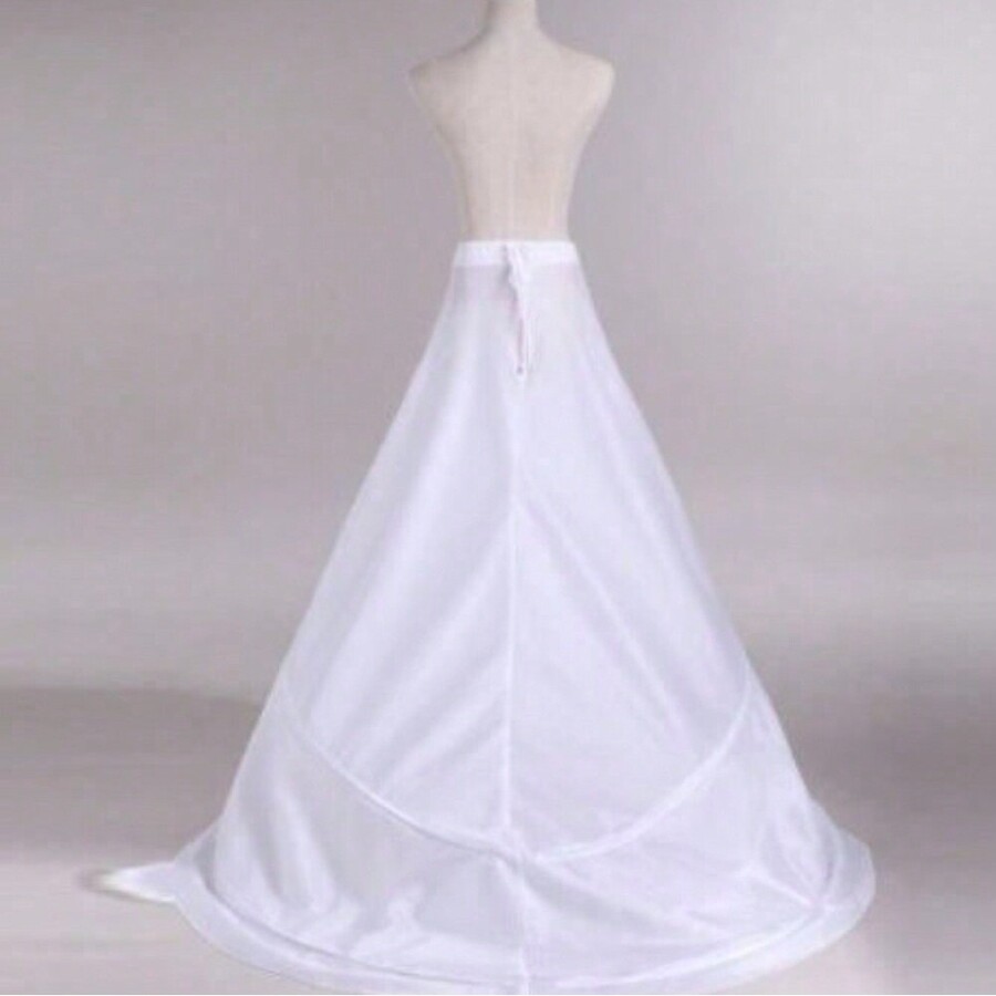 Train Hoop Skirt New 2 Rings White Wedding Dress Underskirt Petticoat ...
