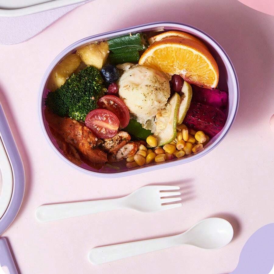 Cute Rabbit Cartoon Bento Box For Kids With Handle, Lunch Box With ...