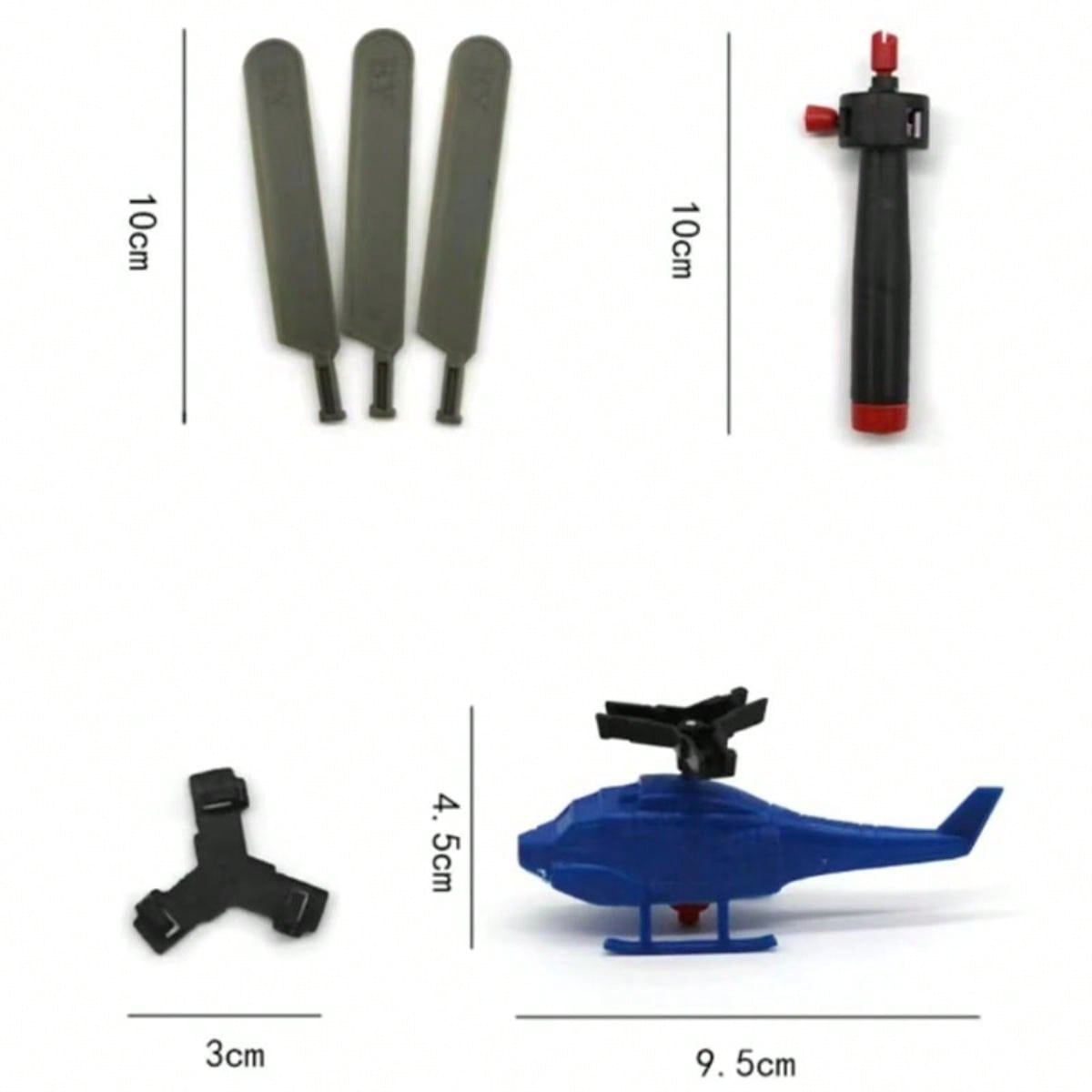 1pc Handled Pull String Powered Helicopter, Outdoor Flight Toy, Fun ...