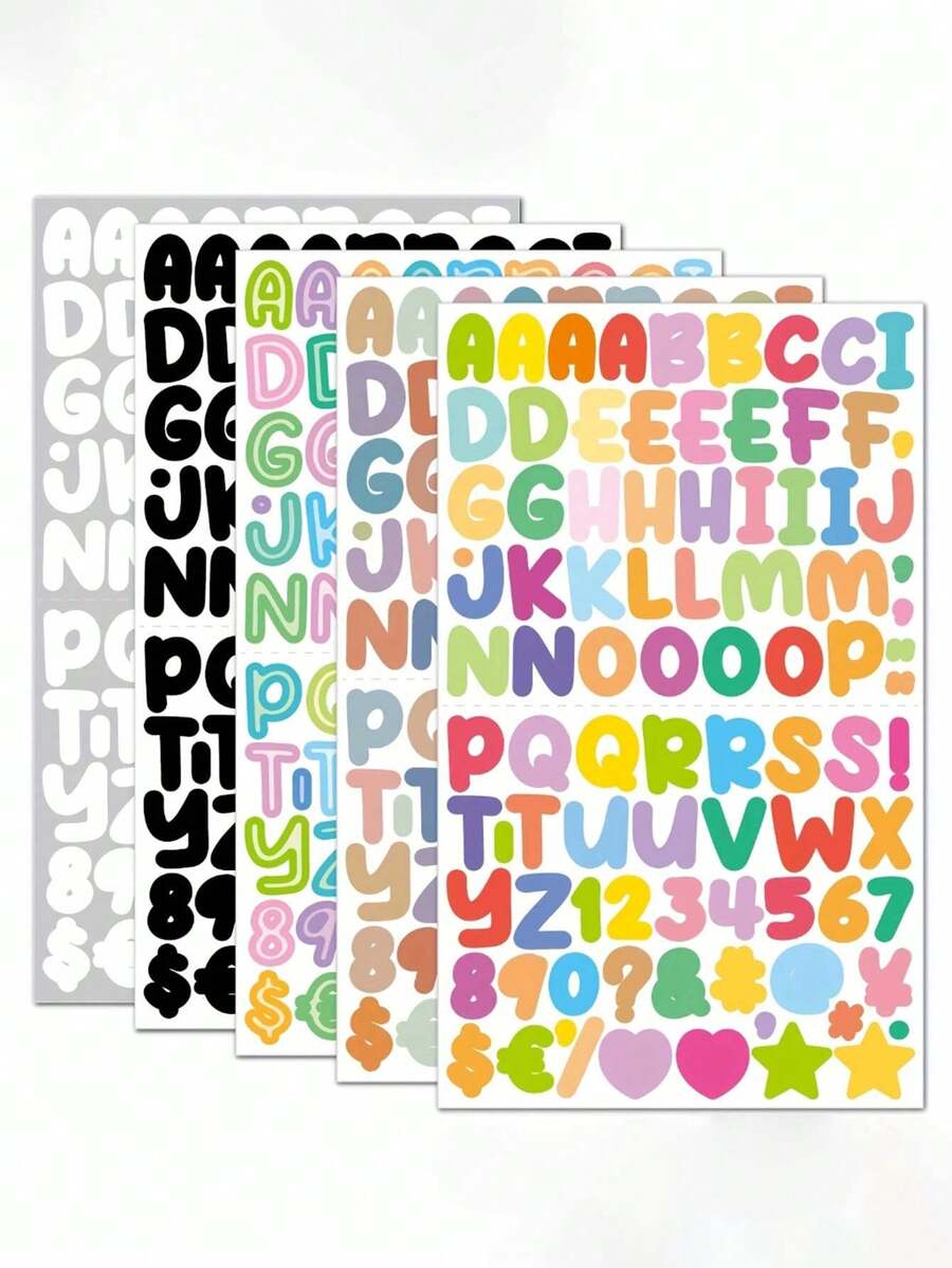 15pcs Cartoon Alphabet Sticker Set, 1350pcs For Journaling Scrapbooking ...