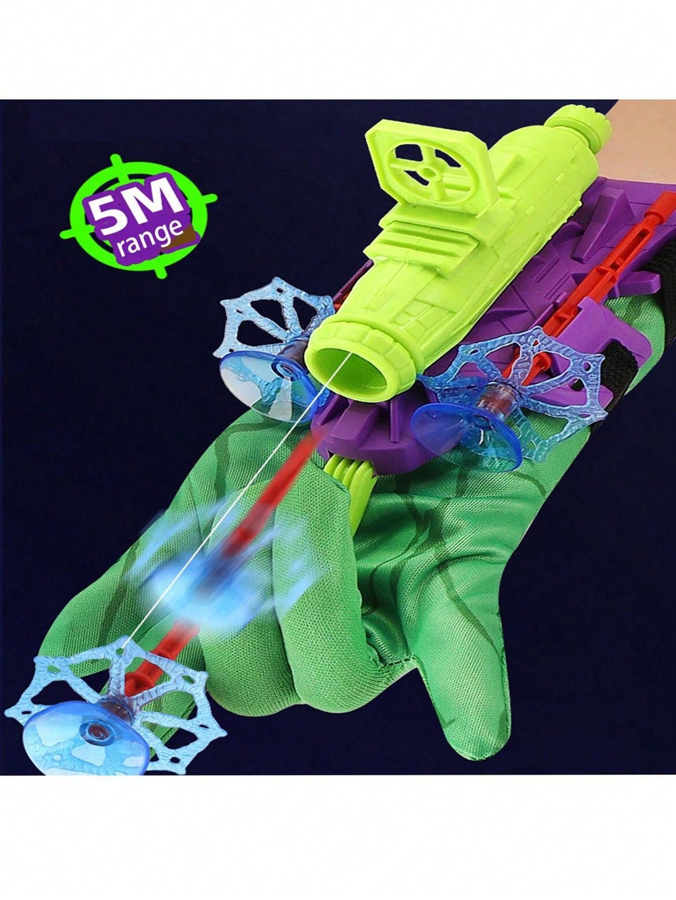 1pc 5m Range Cool Superhero Launcher Carrot Spiderman Glove Toy That ...