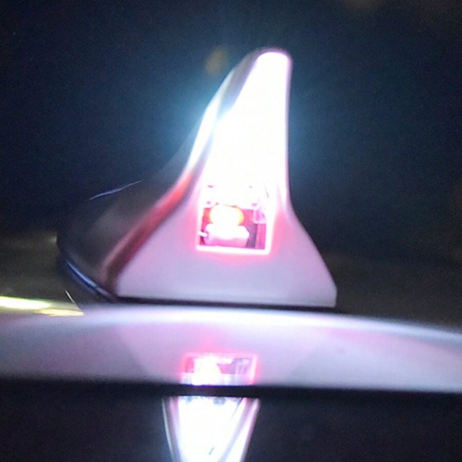 Car Decorative Lights Solar Shark Fins Roof And Tail Wing Modification ...