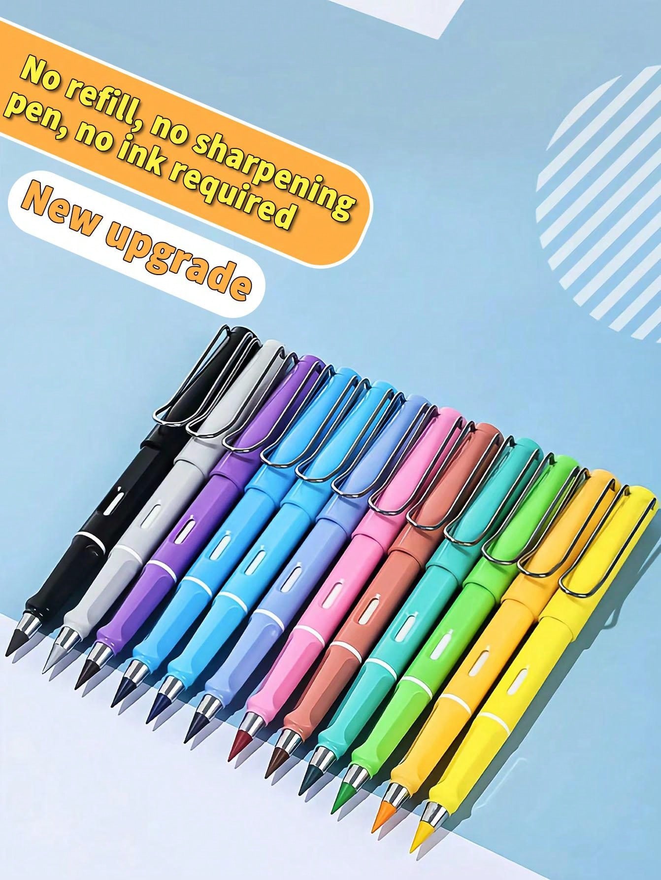 12 Color Pencil Set With Built-In Eraser Strip. Infinite Children's ...