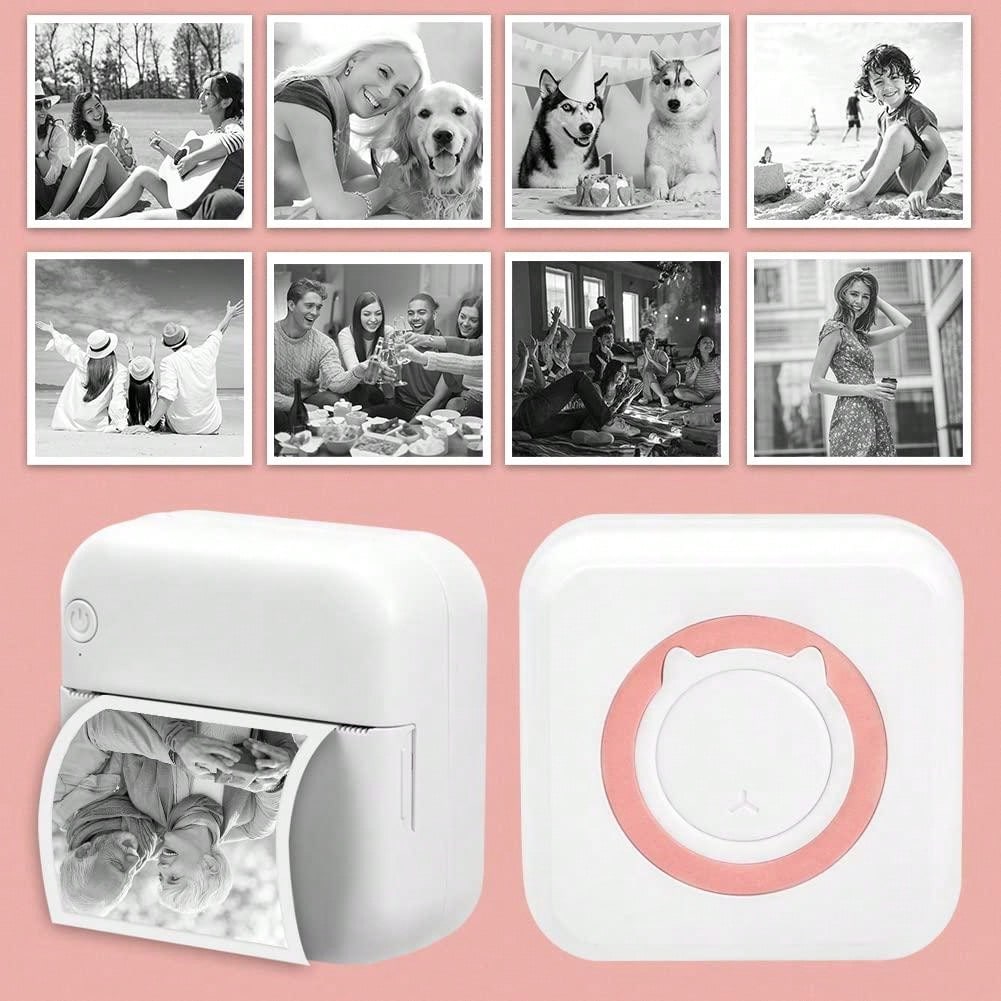 Mini Printer Portable Thermal Stickers Paper 57mm Width Printing ...