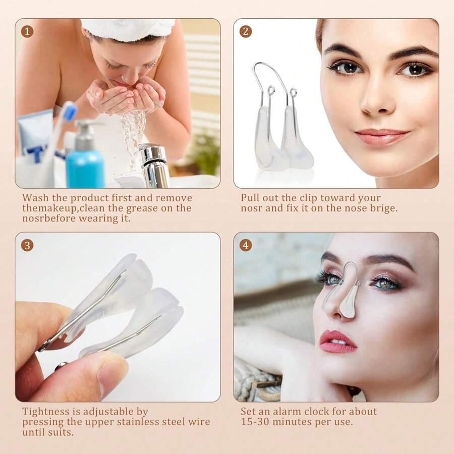 1/2PCS Nose Shaper - Safe Nose Lifter Soft Silicone Nose Up Lifting ...