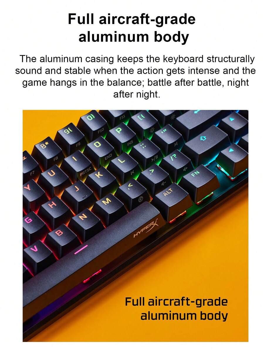 HyperX Alloy Origins 65 RGB Mechanical Gaming Keyboard Aqua Tactile ...
