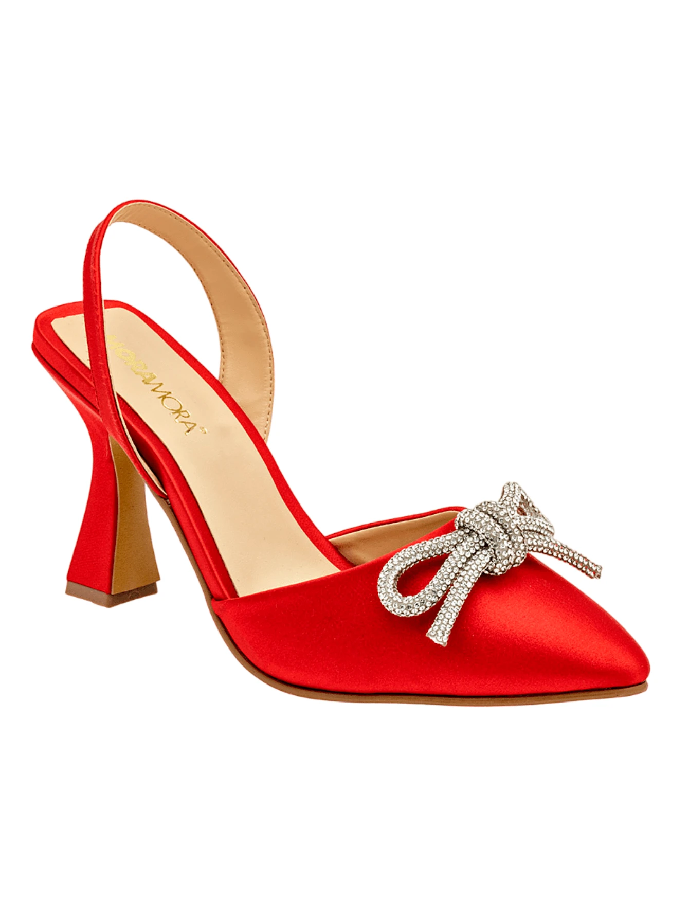 Moramora High Heels, Felt Stiletto Semi-Drag Head Sandals For Women In ...