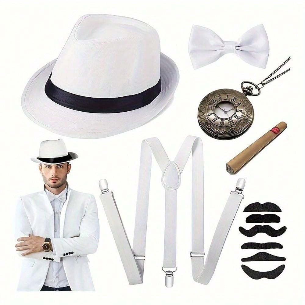 11 Psc, 20s Retro Country Style Gentlemen Costume Props, 4 Styles ...