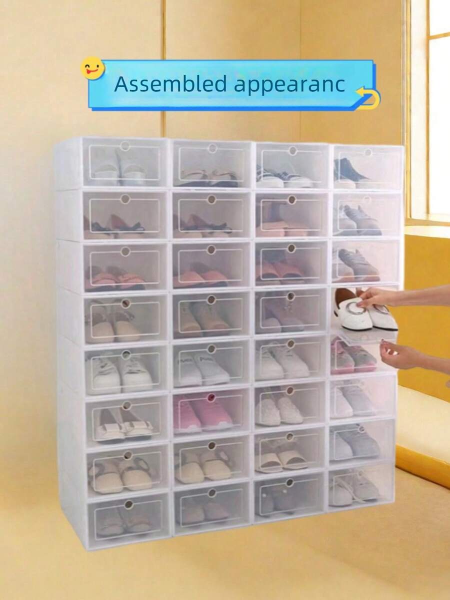 1pcShoe Storage Box, Transparent Plastic Dust-Proof And Moisture-Proof ...