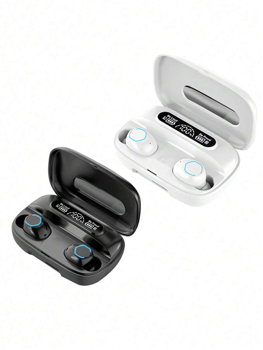 M9 Tws Wireless Headphones With Bluetooth Black And White | SHEIN USA