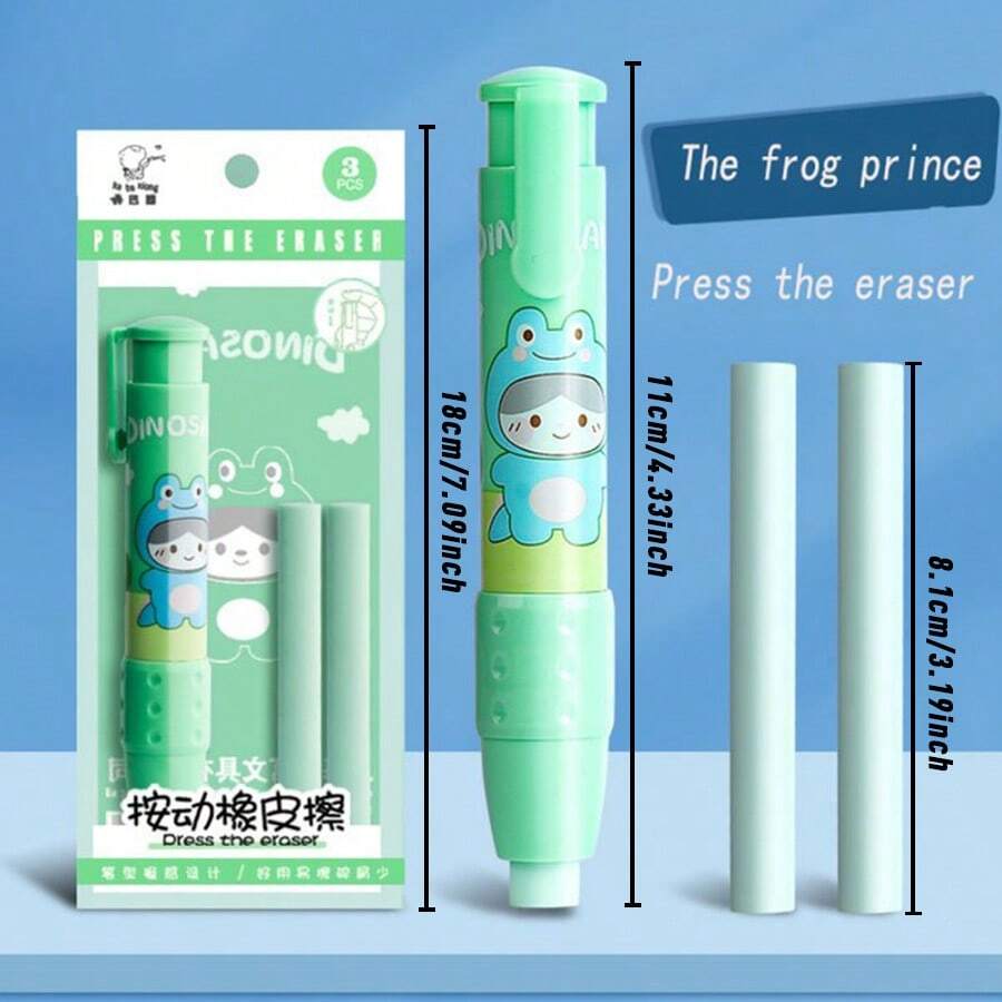 Push-Button Eraser, Creative Press-Type Eraser 4b, Expandable ...