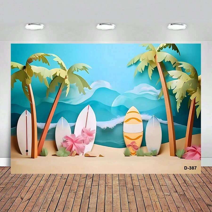 Summer Tropical Beach Backdrop Hawaiian Luau Aloha Party Seaside ...