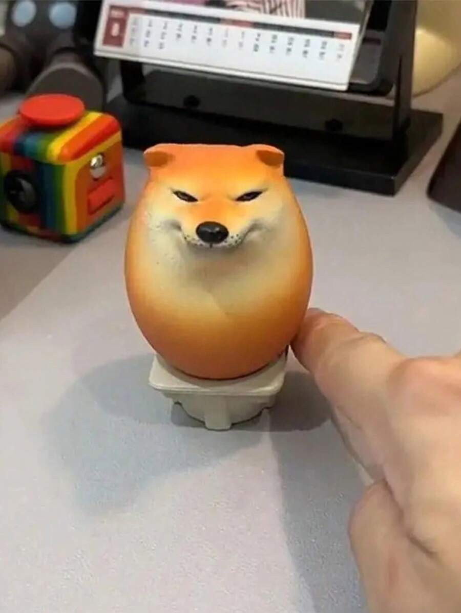 Dog Egg Pinch Slow Rebound Decompression Toy Cheems Egg Shiba Inu Dog ...