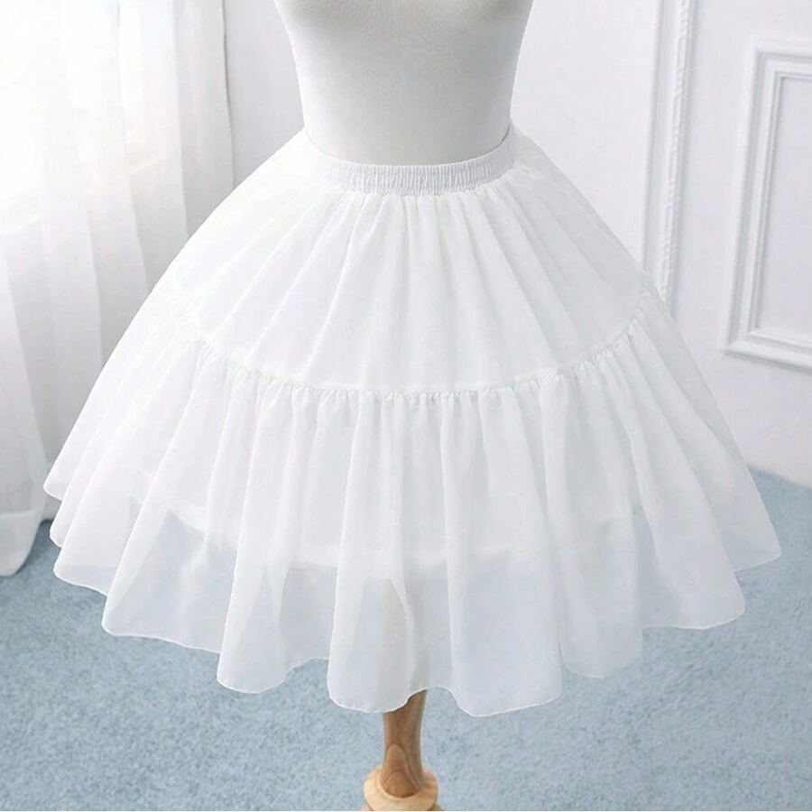 Jupons Blancs Courts Pour Mariage Lolita Femme Fille Jupon En Crinoline ...