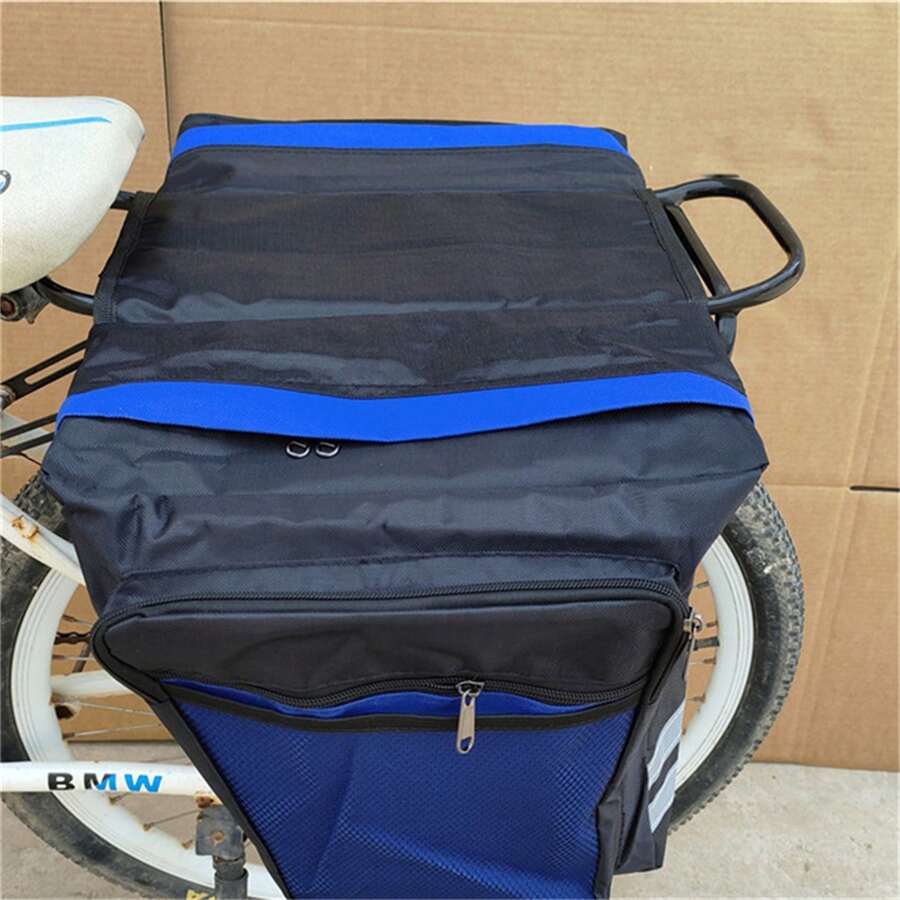 Blue Bicycle Rear Rack Bag For Mountain Bike & Road Bike, Double ...