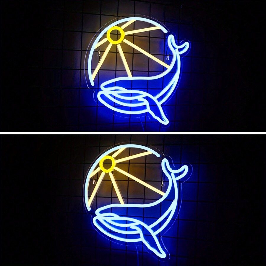 Val Neonlampa Symbol , Söt Valformad LED neonskylt , Rolig Hav Neon ...