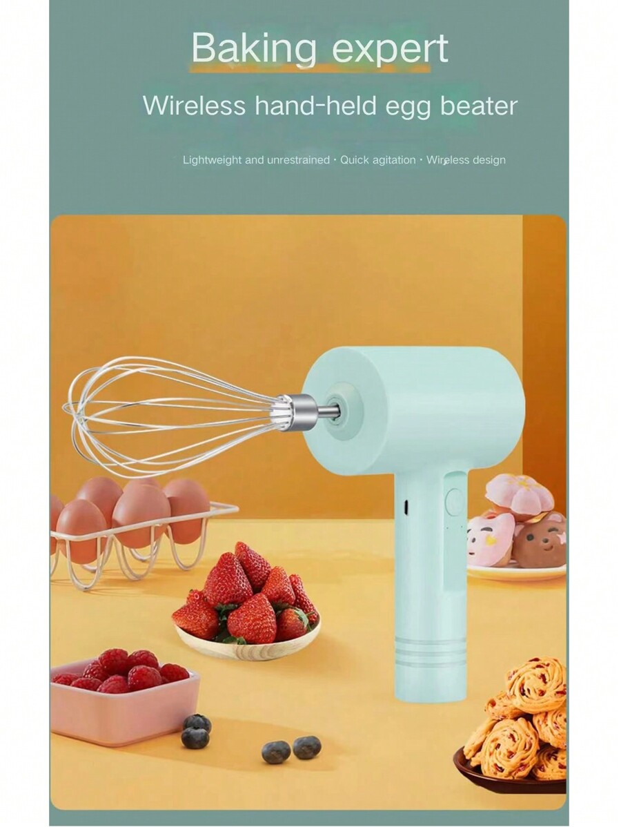 Wireless Electric Egg Beater Mini Cream Automatic Whisk Cake Mixer ...