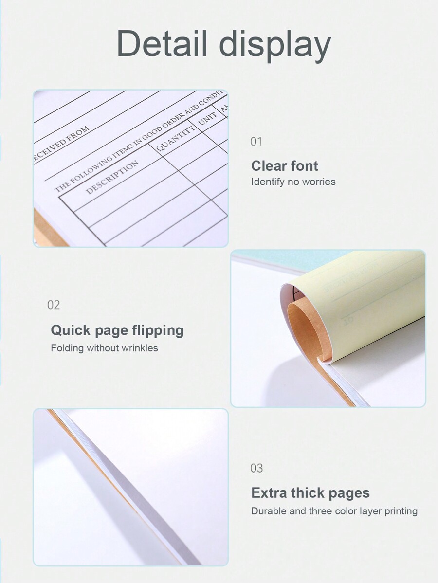 1pc English Invoice, Receipt, Sales Order, Delivery Note, Or Account ...