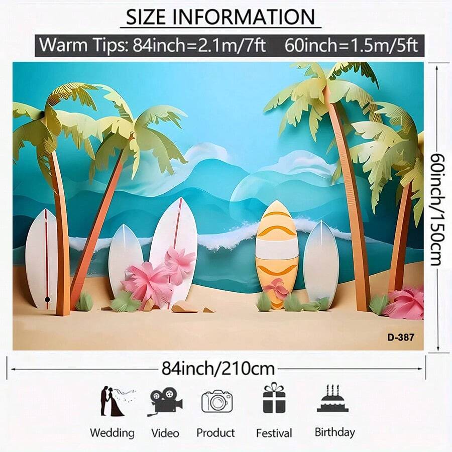 Summer Tropical Beach Backdrop Hawaiian Luau Aloha Party Seaside ...