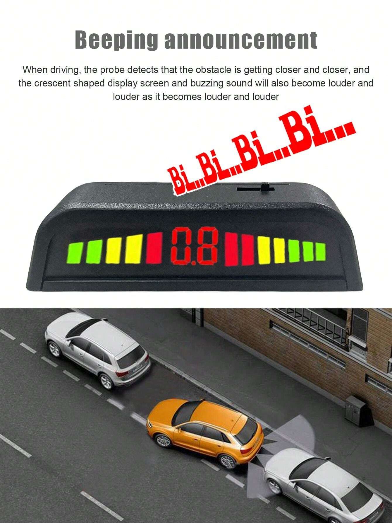 Kit Sensor de Estacionamento Universal de 12V, com Visor LED, 4 ...