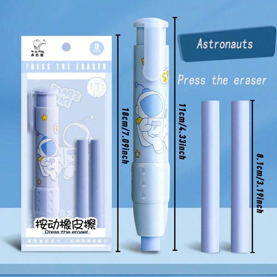 Press Type 4b Creative Rubber Eraser, Extendable And Cartoon Design ...