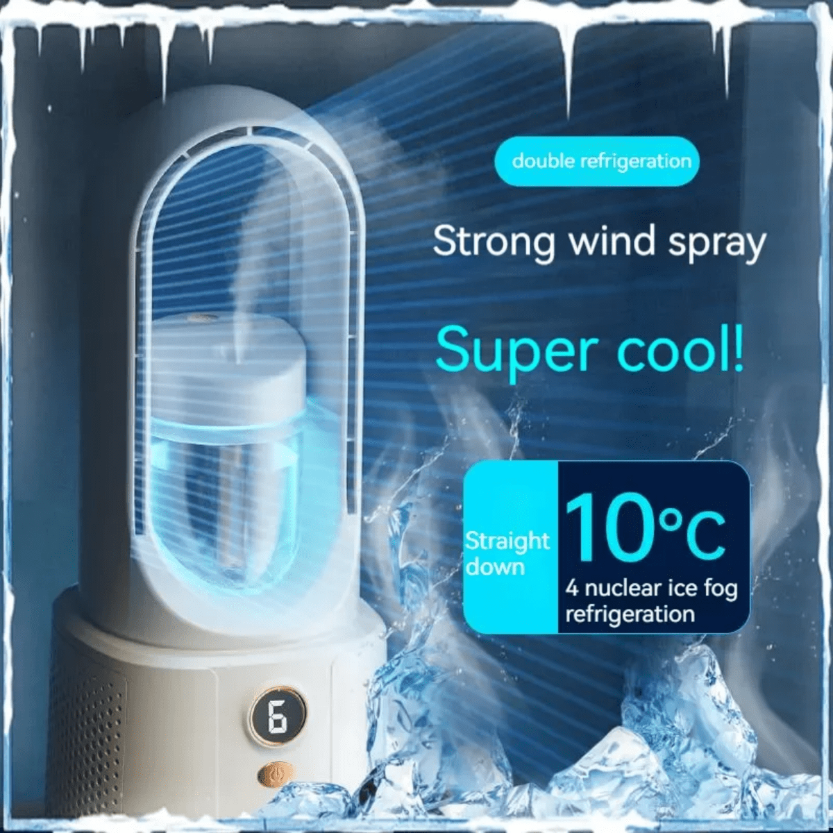 New Air Conditioning Bladeless Fan Household Spray Refrigeration Air ...