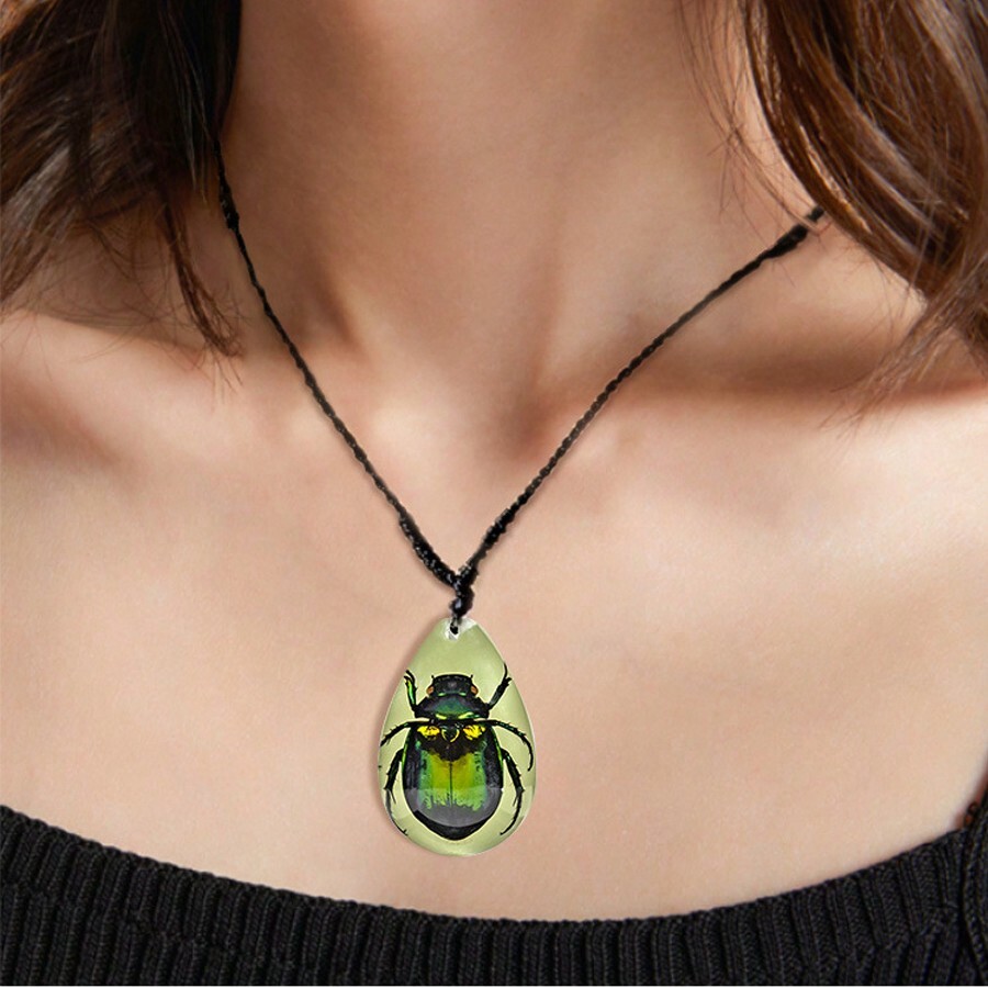 Resin Real Insect Spider Scorpion Necklace, Luminous Insect Amber ...