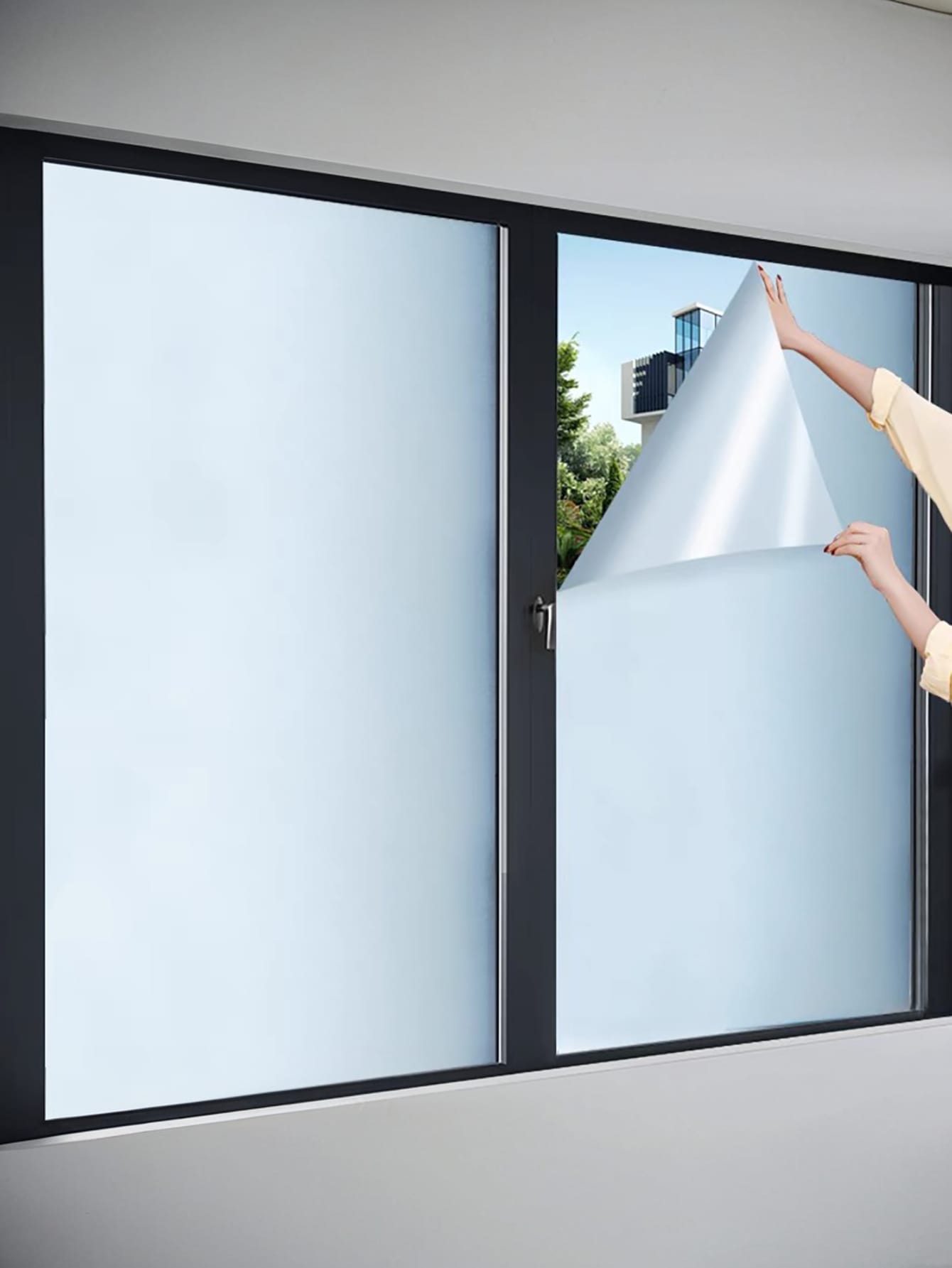 1 Roll Pvc Frosted Privacy Film, Anti-Uv Decorative Sticker, Block ...