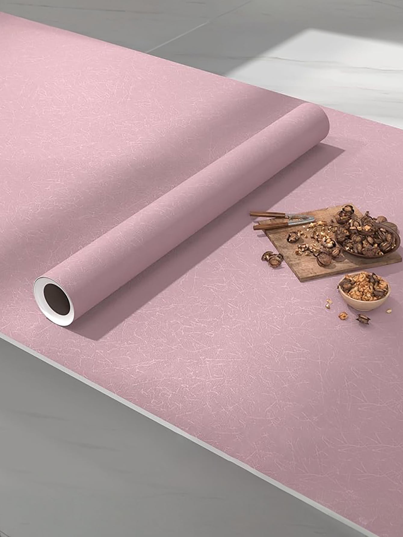 1 Rollo De Papel Pintado Rosa De Material Pvc, Resistente Al Agua ...