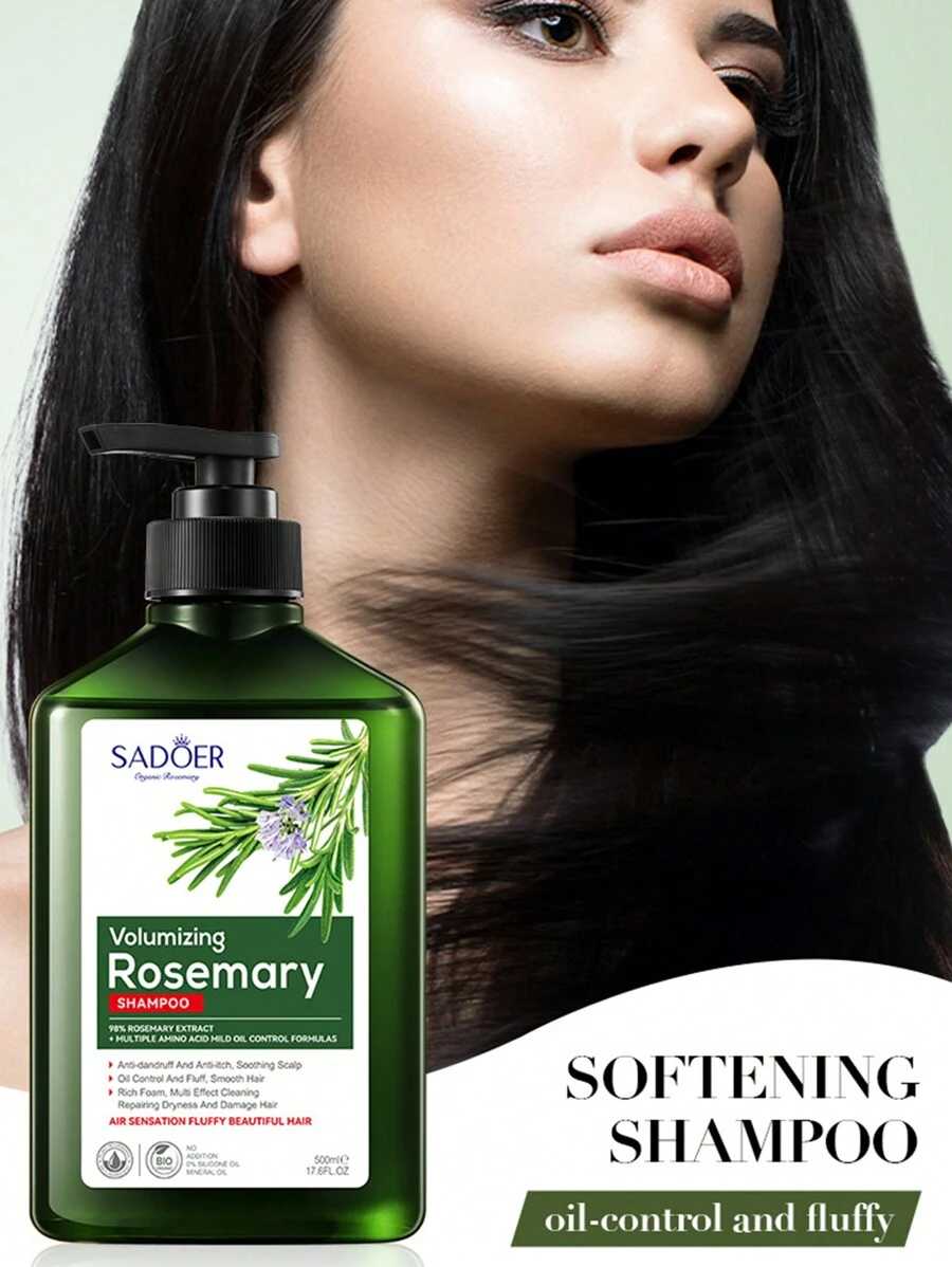 SADOER 500ml Rosemary Shampoo: Anti-Dandruff, Oil-Control With Volumizing & Smooth Finish ...