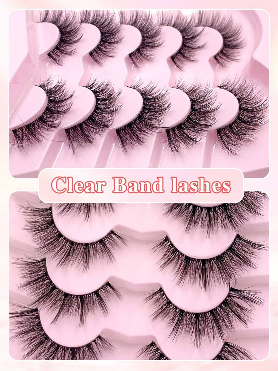 New 5 Pairs Set Eye Lashes Manga Lashes Fur Eyelashes Look Like ...