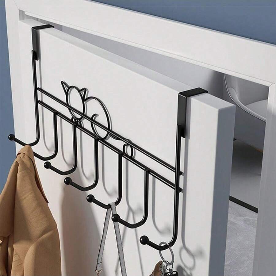 Door Hanger Hook - No Nails Over The Door Clothes Rack, No Installation ...