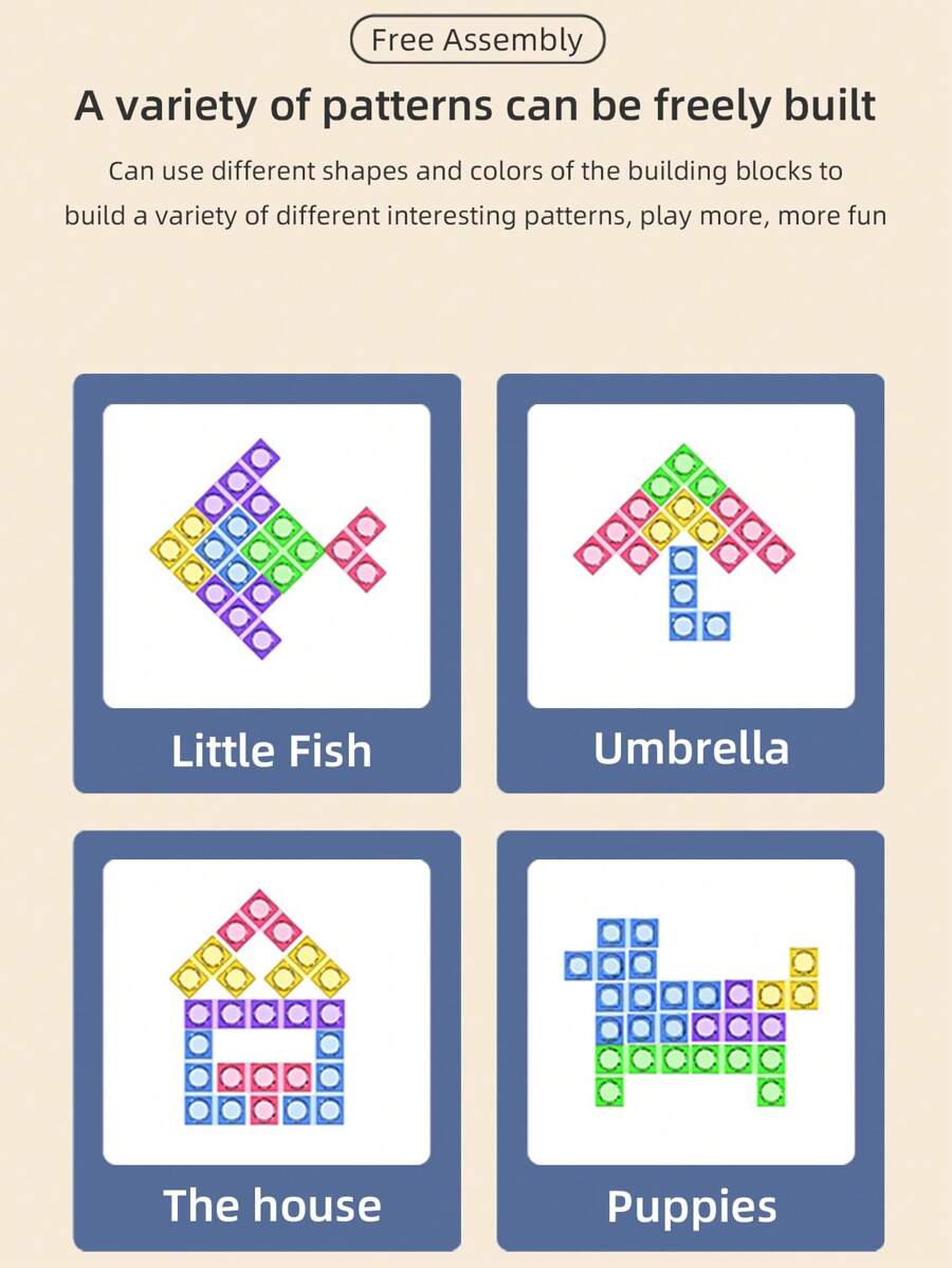 1box Square Building Blocks Puzzle Stacking Parent-Child Interactive ...