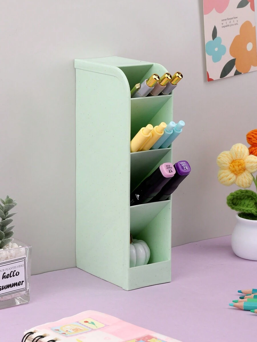 Slant Plug Multi-Functional Plastic Office Storage Desktop Organization ...