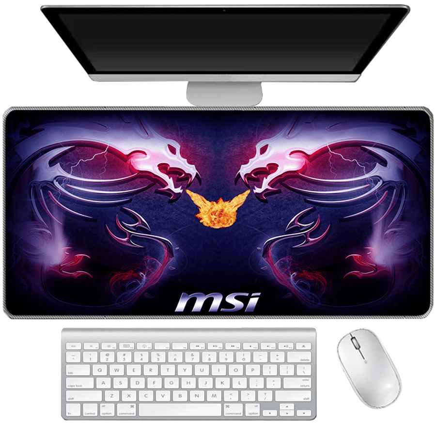 80*30mm Gaming Mouse Pad Large Msi Dragon Logo Computer Mousepad XL ...