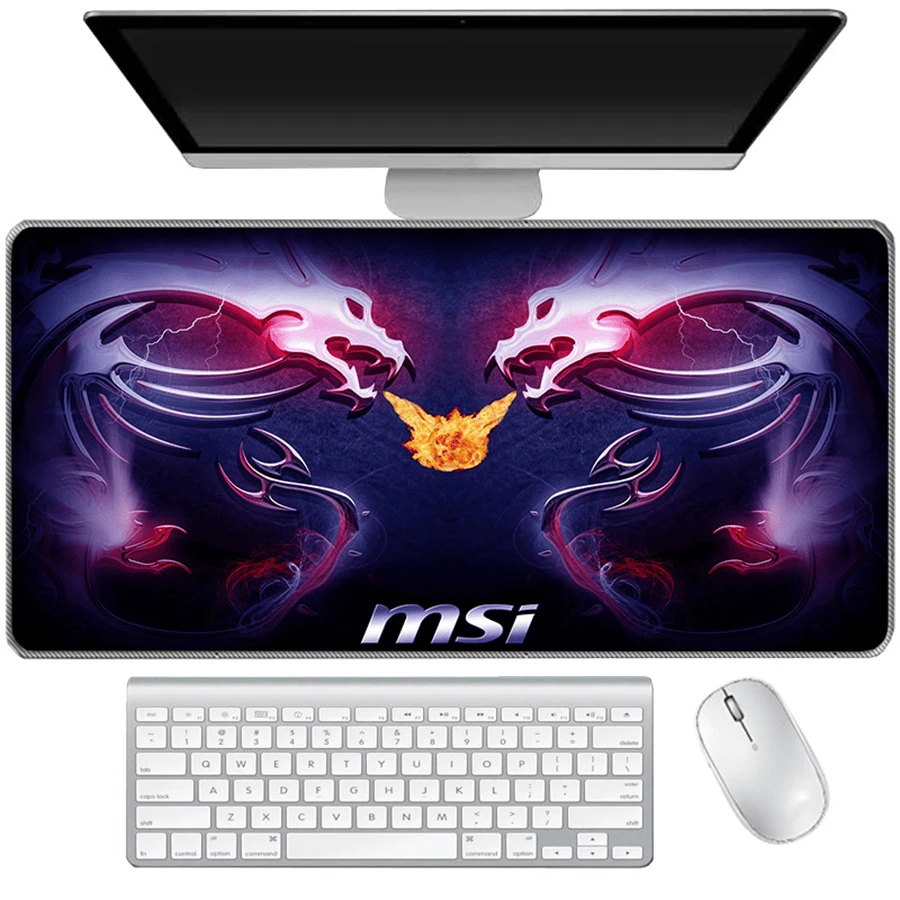 80*30mm Gaming Mouse Pad Large Msi Dragon Logo Computer Mousepad XL ...