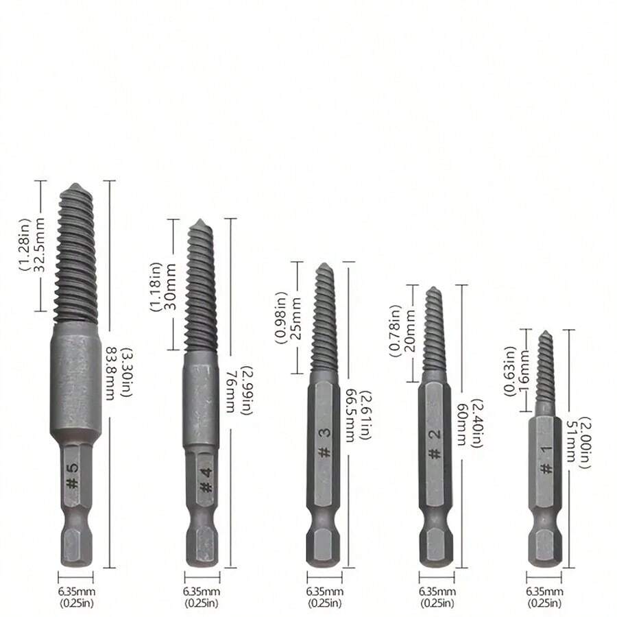 1 Set Hexagonal Handle Screw Extractor, Screw Sliding Tooth Removal ...