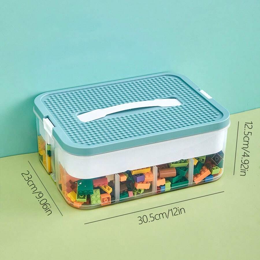 1 Toy Building Blocks Storage Box, Can Be Divided Into Cell ...