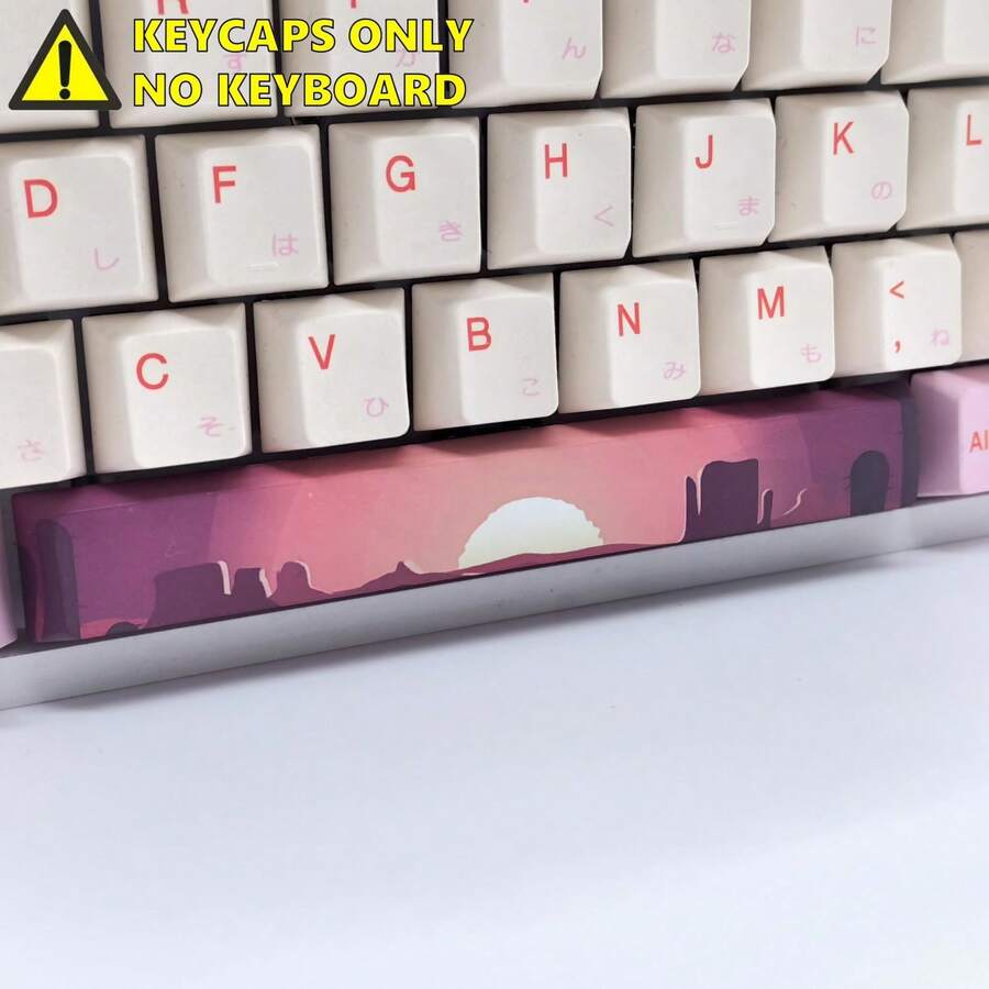 4 Keys PBT Keycaps Cherry Profile Dye-Sub Legends Space Bar 6.25U ESC ...