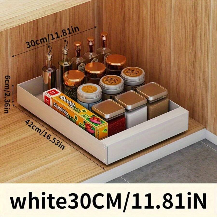 1pc Pull Out Cabinet Organizer, Under Sink Dish Rack And Storage ...